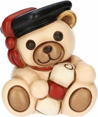 Thun Gastgeschenk Teddy zum Schulabschluss aus Keramik, handbemalt, kleine Version, 5,5 x 4,7 x 7,7 cm