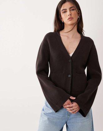 Arket Gilet cintr&eacute; &agrave; la taille - Marron chocolat-Brown