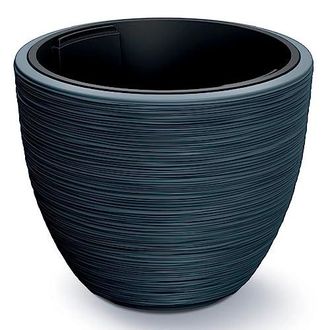 Prosperplast Anthrazitfarbenes Pflanzgef&auml;&szlig; mit Beh&auml;lter, Kollektion FURU, 56,9 x 56,9 x 44,5 cm, Fassungsverm&ouml;gen 92 L