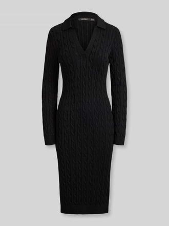 Lauren Ralph Lauren Slim Fit Strickkleid aus Baumwoll-Viskose-Mix