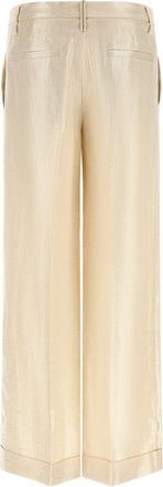 Brunello Cucinelli Lam&eacute; Linen Trousers - Cream