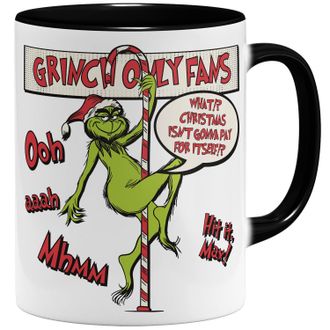 OM3 lustige Christmas Kaffee-Tasse mit Spruch - freche Weihnachtstasse Weihnachten Weihnachtsmuffel - Keramik Becher - 325ml - Beidseitig Bedruckt - Schwa