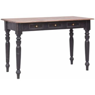vidaXL Schreibtisch mit 3 Schubladen 117&times;57&times;75 cm Massivholz Mahagoni vidaXL