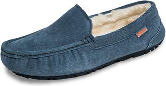 Generic Mocassins dintérieur et dextérieur en daim pour homme - Chaudes et confortables, bleu, 39 2/3 EU