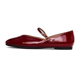 Cesare Gaspari Lackleder Mary Jane Ballerinas - - Shoes - Damen - Rot - 37 EU