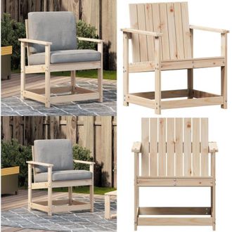 vidaXL Vidaxl - Chaise de jardin 62x56x77 cm bois de pin massif - Chaises De Jardin - Mobilier De Jardin - Chaises En Bois - Chaise Ext&eacute;rieure - Fauteuil De