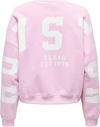 Only Sweatshirt ONLSWEAT L/S BACK/SLEEVE PRINT aus Baumwollmix