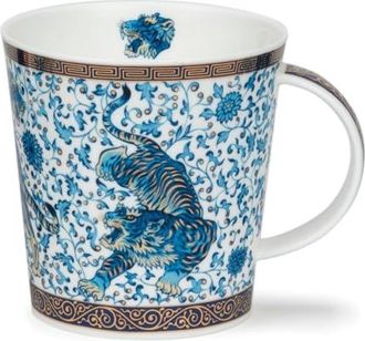 Dunoon Caingorm Mug en porcelaine anglaise Bleu Ming (tigre bleu et blanc)