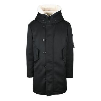 Peuterey Ecofur Parka mit Rei&szlig;verschluss und Kn&ouml;pfen - - Coats - Herren - Schwarzk - L