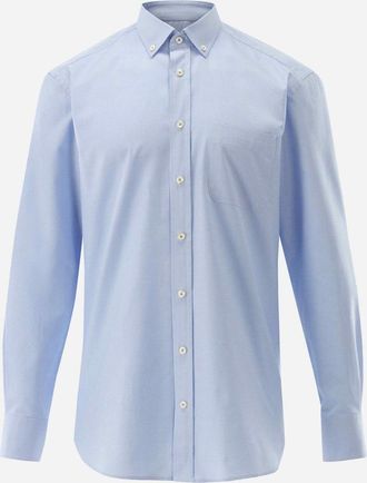van Laack Dobby Hemd mit Button Down Kragen Comfort Fit