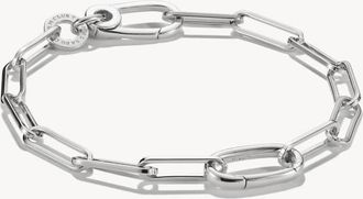 Thomas Sabo Bettelarmband im B&uuml;roklammer-Design in Silber mit Connect-Glied