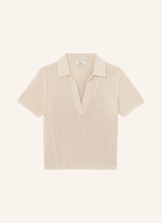 Reiss Reiss Strick-Poloshirt beige