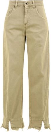 SOLOTRE Hosen mit vorderem Schlitz und Seitenverstellern - - Jeans - Damen - Beige - XL