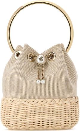 Jimmy Choo London Femme, Sacs, Beige, Taille: ONE Size Bon Bon Bucket Bag