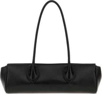 Khaite Mae Cylinder Shoulder Bag - Black