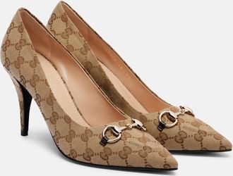 Gucci Escarpins Erin 85 en toile