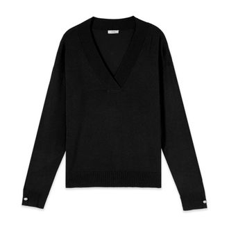 Oltre Pull col en V - Femme - Pulls - Noir - Taille: 44 FR