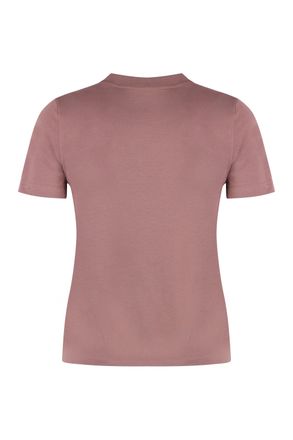 Chlo&eacute; Womens Cotton Crew-Neck T-Shirt Pink Elastane T-Shirts & Jerseys