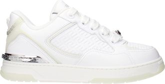 Versace Hommess Baskets Cuir Blanc