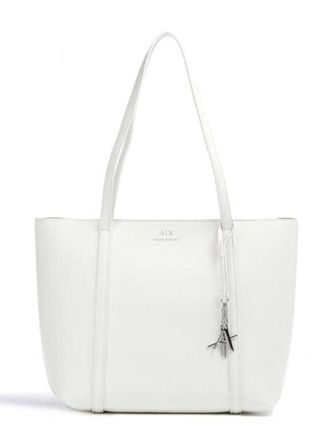 A|X Armani Exchange Womens Womans Shopping Bag, White