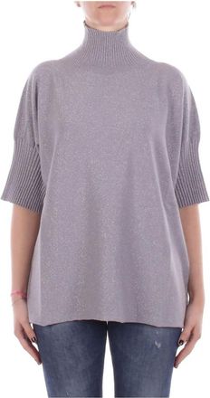 Manila Grace Femme, Pulls, Violet, Taille: 40 FR Asymmetric Sweater