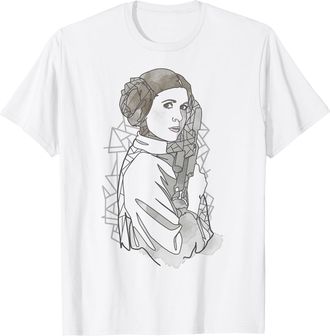 Star Wars Princess Leia Transparent Outline T-Shirt
