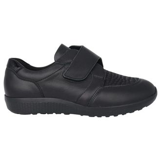 Waldl&auml;ufer Schwarzer Ledersneaker mit weiter Passform - - Shoes - Damen - Schwarzk - 36 EU