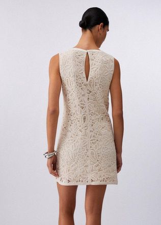 Liu Jo Minikleid - Makrameekleid - Kleid Damen - Spitzenkleid - Cocktailkleid - beige