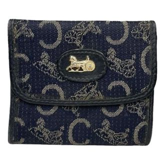 Celine Portefeuille en coton Pre-owned - Femme - Pre-owned - Bleu - Taille: ONE Size