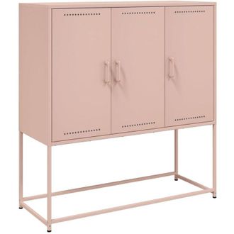 vidaXL Highboard Rosa 100,5x39x107 cm Stahl - Vidaxl