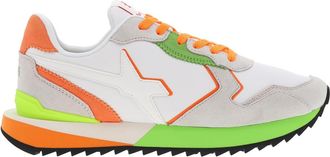 W6YZ Unisex Nick-Uni. Oxford-Schuh, White Green Fluo, 40 EU