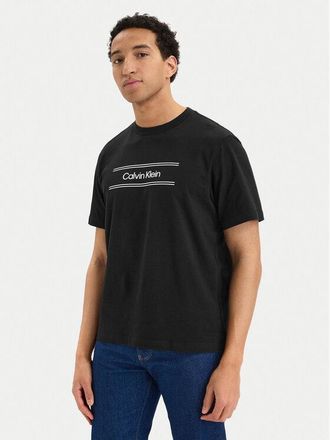 Calvin Klein T-Shirt SS 20s EU LV04LG813G Schwarz Regular Fit