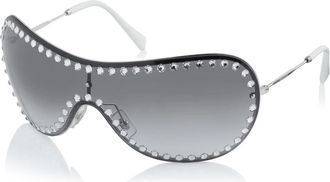 Miu Miu Shield Sonnenbrille - - Accessories - Damen - Grau - ONE SIZE
