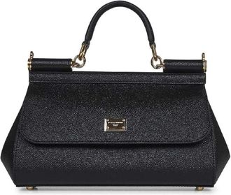 Dolce & Gabbana Femme, Sacs, Noir, Taille: ONE Size Sac &agrave; main Sicily Medium