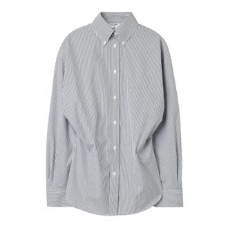 Filippa K Hourglass Microcheck Shirt - - Blouses & Shirts - Damen - Wei&szlig; - L