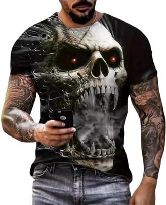 Generic T-shirt &agrave; manches courtes pour homme avec impression 3D, 7, XL