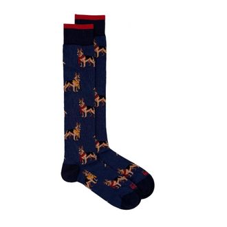 In The Box Homme, Sous-v&ecirc;tements, Bleu, Taille: L/Xl Chaussettes Longues Berger Allemand