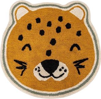 Atmosphera Atmosphera - Tapis Enfant léopard kori Jaune Ocre d90cm