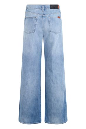 7 For All Mankind Wide-Leg Cotton Denim Jeans - Blue