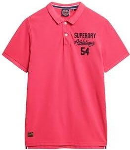 Superdry Polo Bordado Sweat-Shirt À Capuche Sport, Rose Framboise, S Homme