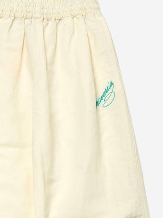 Willy Chavarria Mens Pants Cream Viscose-Blend Polyester Trousers