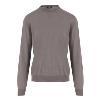 Herno Rundhals-Rippstrickpullover - - Knitwear - Herren - Beige - M