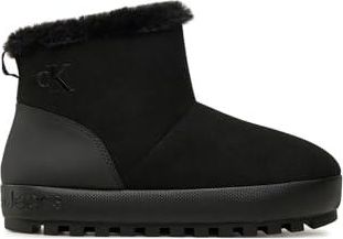 Calvin Klein Bottes Mid Boot Femme Home Slipper Chaussons, Noir (Triple Black), 38