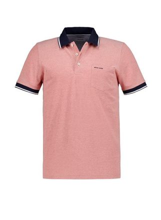 Pierre Cardin Herren Polo-Shirt orange Baumwoll-Piqu&eacute; meliert