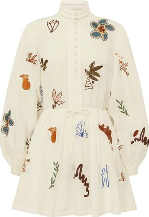 Alemais Robe Courte Mina Brod&eacute;e Al&eacute;mais