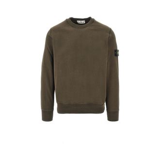 Stone Island Logo badge organic cotton sweatshirt Man S