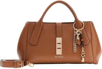 Guess sac &agrave; main sac &agrave; &eacute;paule bandouli&egrave;re Brooke High Society Satchel Cognac brun