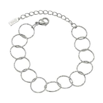 Dansk Copenhagen Vilja Waterproof Silver Stainless Steel Round Link Bracelet - Structured Finish - - Accessories - Damen - Grau - ONE SIZE