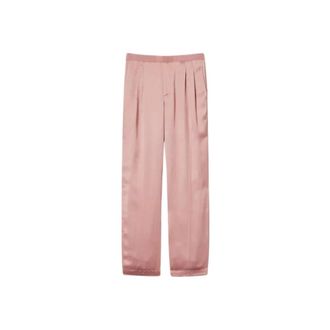 Twinset Koralle Plissierte Hose - - Trousers - Damen - Rosa - S