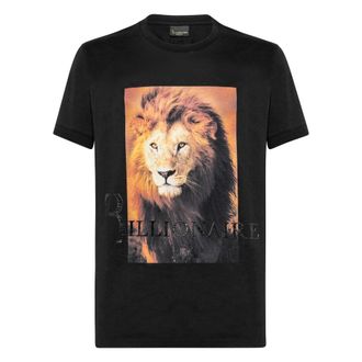 Billionaire Boys Club Homme, Tops, Noir, Taille: XS T-shirt Col Rond MC Lion